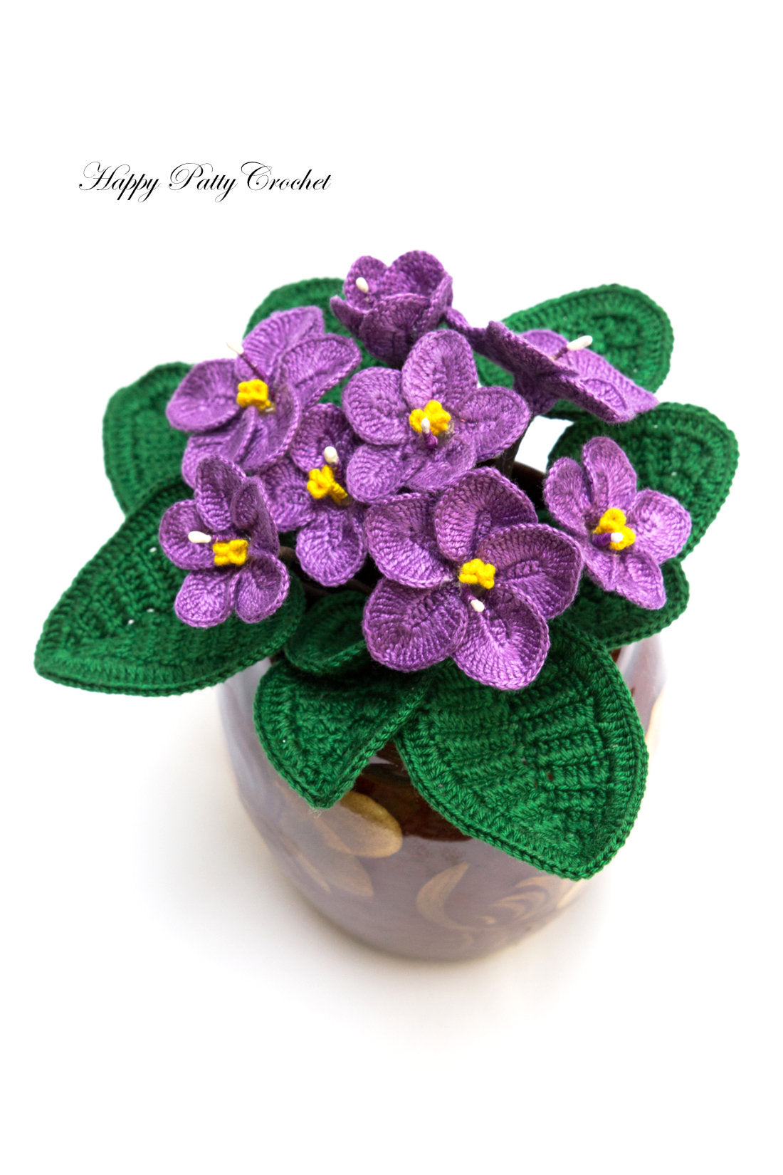 Crochet African Violet Pattern by Happy Patty Crochet