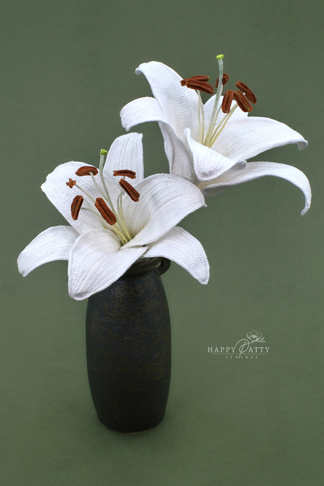 Realistic, Unique, Crochet Flower Patterns by Happy Patty Crochet