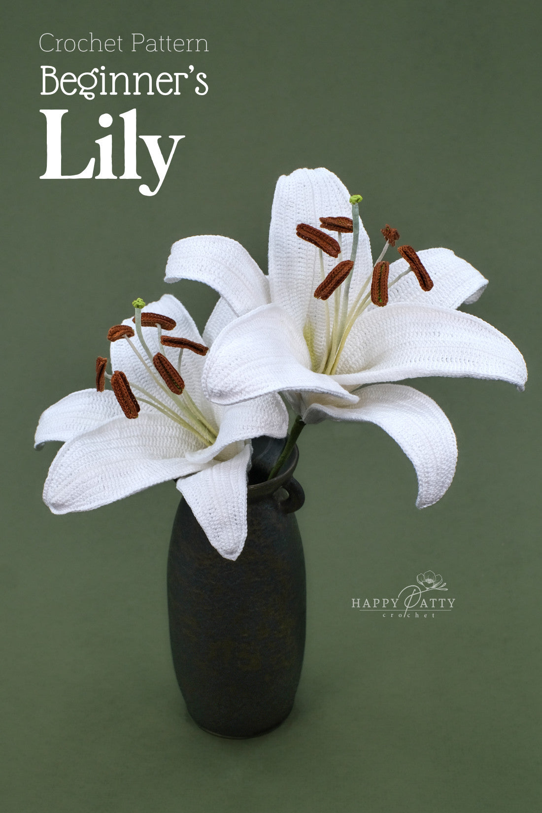 Realistic, Unique, Crochet Flower Patterns by Happy Patty Crochet