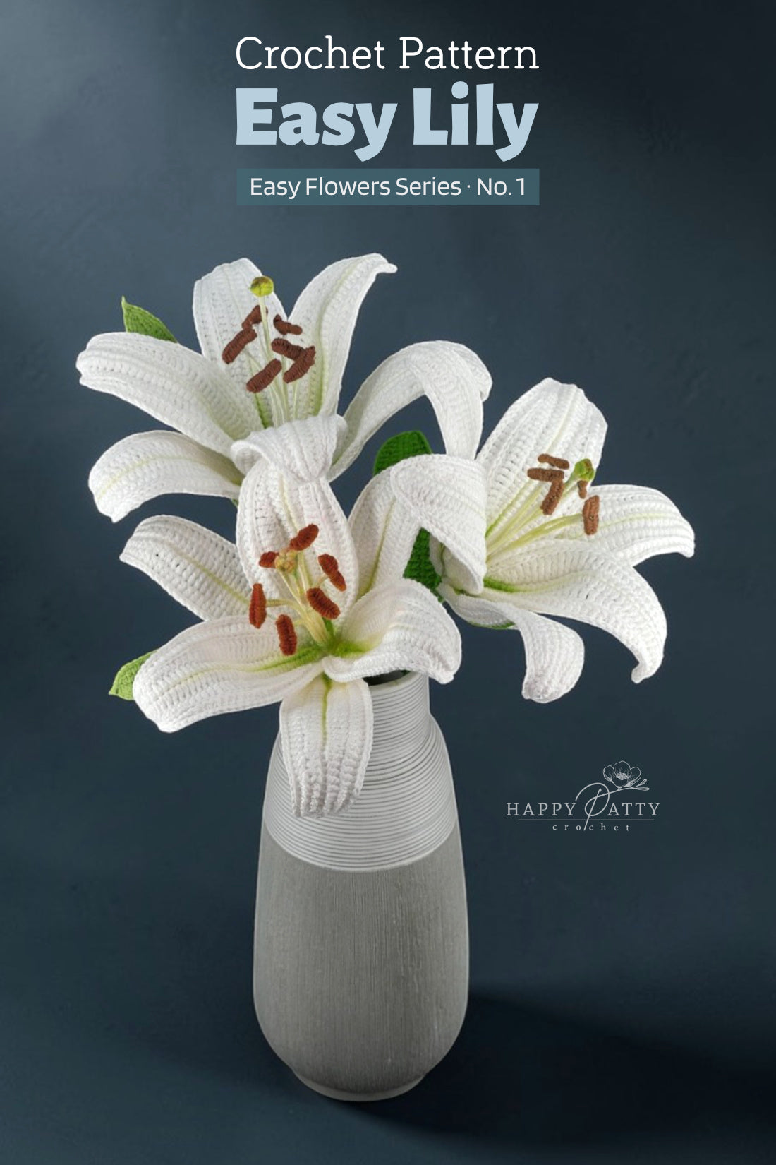 Realistic, Unique, Crochet Flower Patterns by Happy Patty Crochet