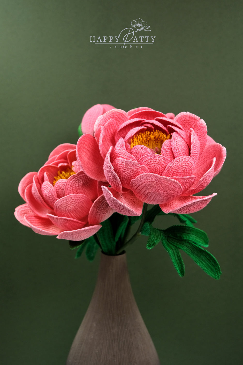 Realistic, Unique, Crochet Flower Patterns by Happy Patty Crochet