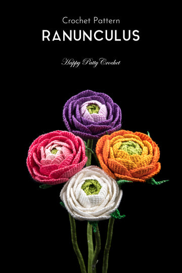Crochet Ranunculus Pattern by Happy Patty Crochet